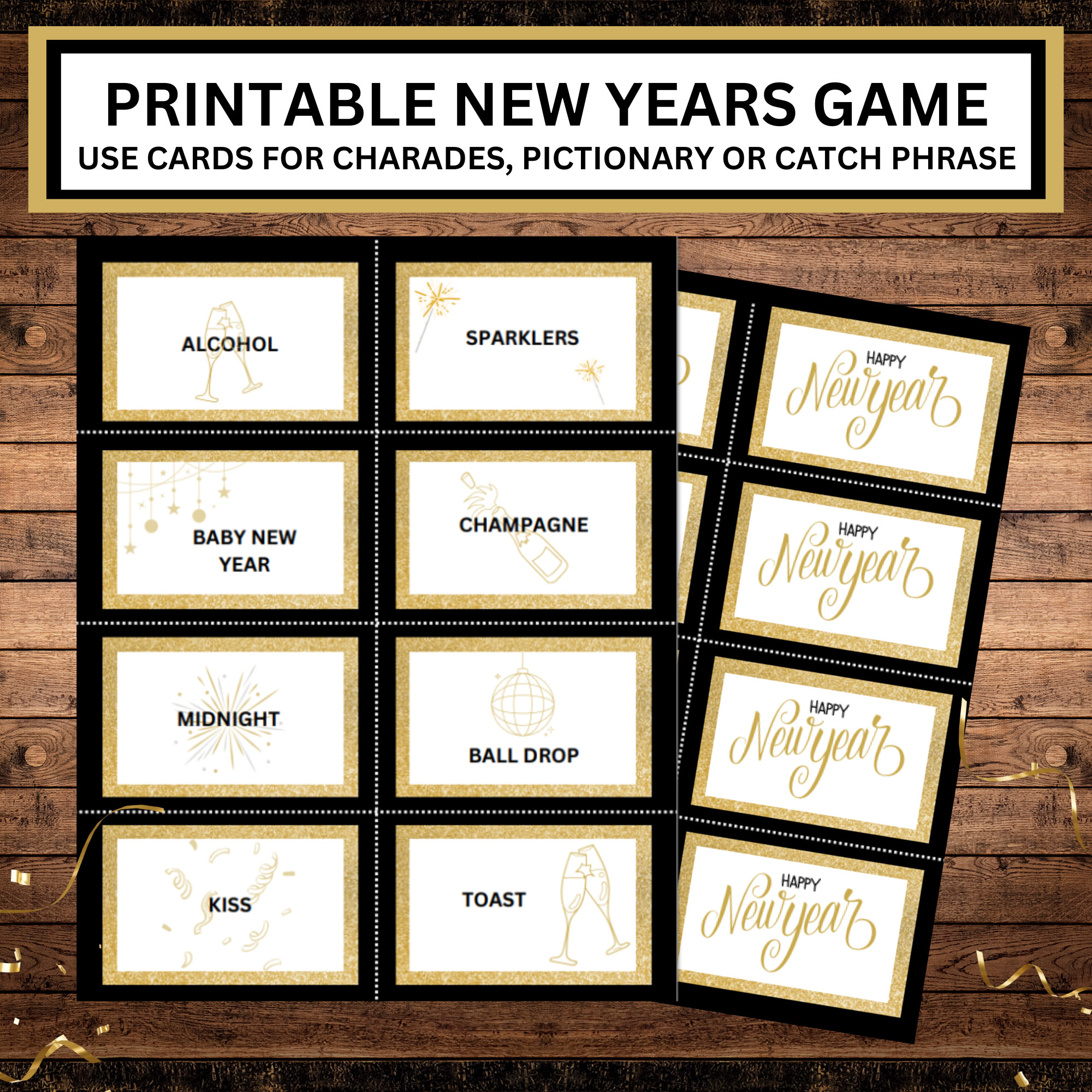 INSTANT DOWNLOAD Printable New Year's Game - New Year's Eve Game - NYE ...