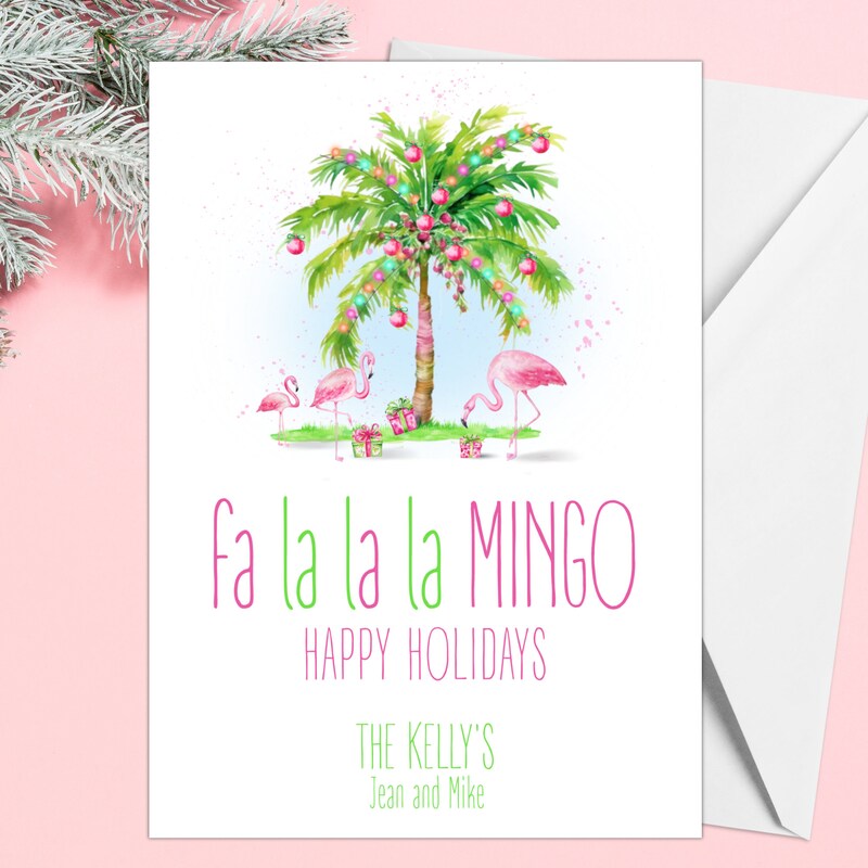 Tropical Christmas Card - Etsy