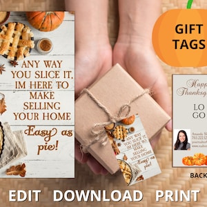 Editable Thanksgiving Favor Tags, Fall Gift Tags, Client Favor Tags ...