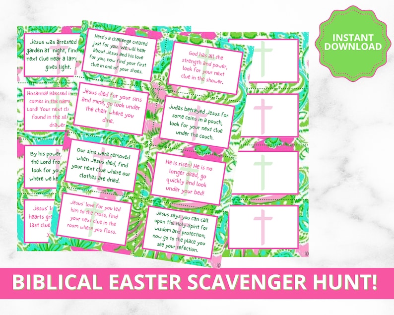 Biblical Easter Scavenger Hunt / Christian / Easter Basket Hunt ...