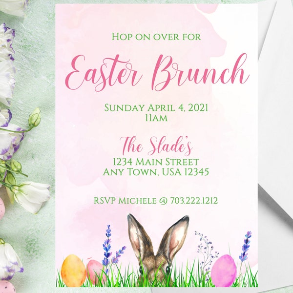 Easter Bunny Invite - Etsy