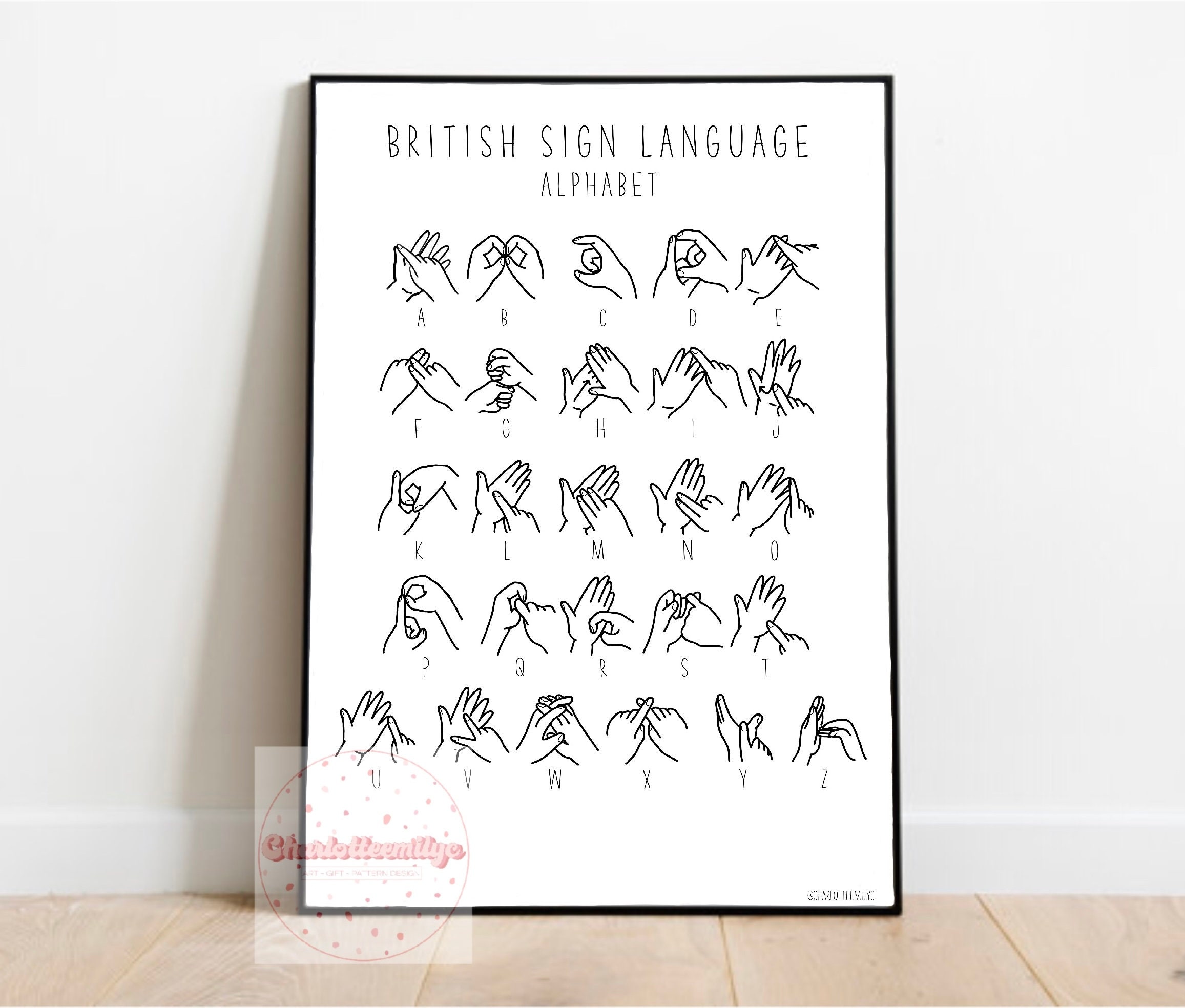 BSL British Sign Language Alphabet Chart Poster, Classroom, Playroom Learning. - Etsy UK