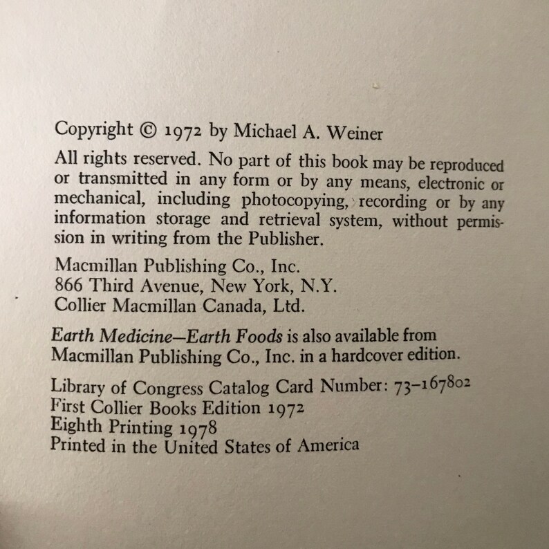 Earth Medicine-earth Foods, Michael Weiner, Plant Remedies, Drugs ...