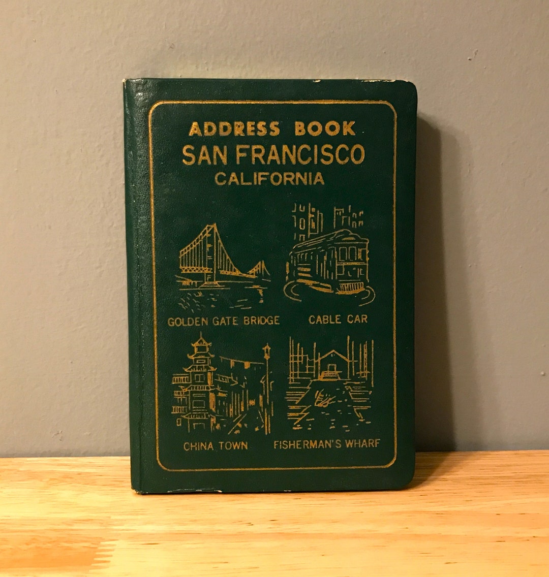 Vintage Address Book, San Francisco, California, Old Time Paper Address ...