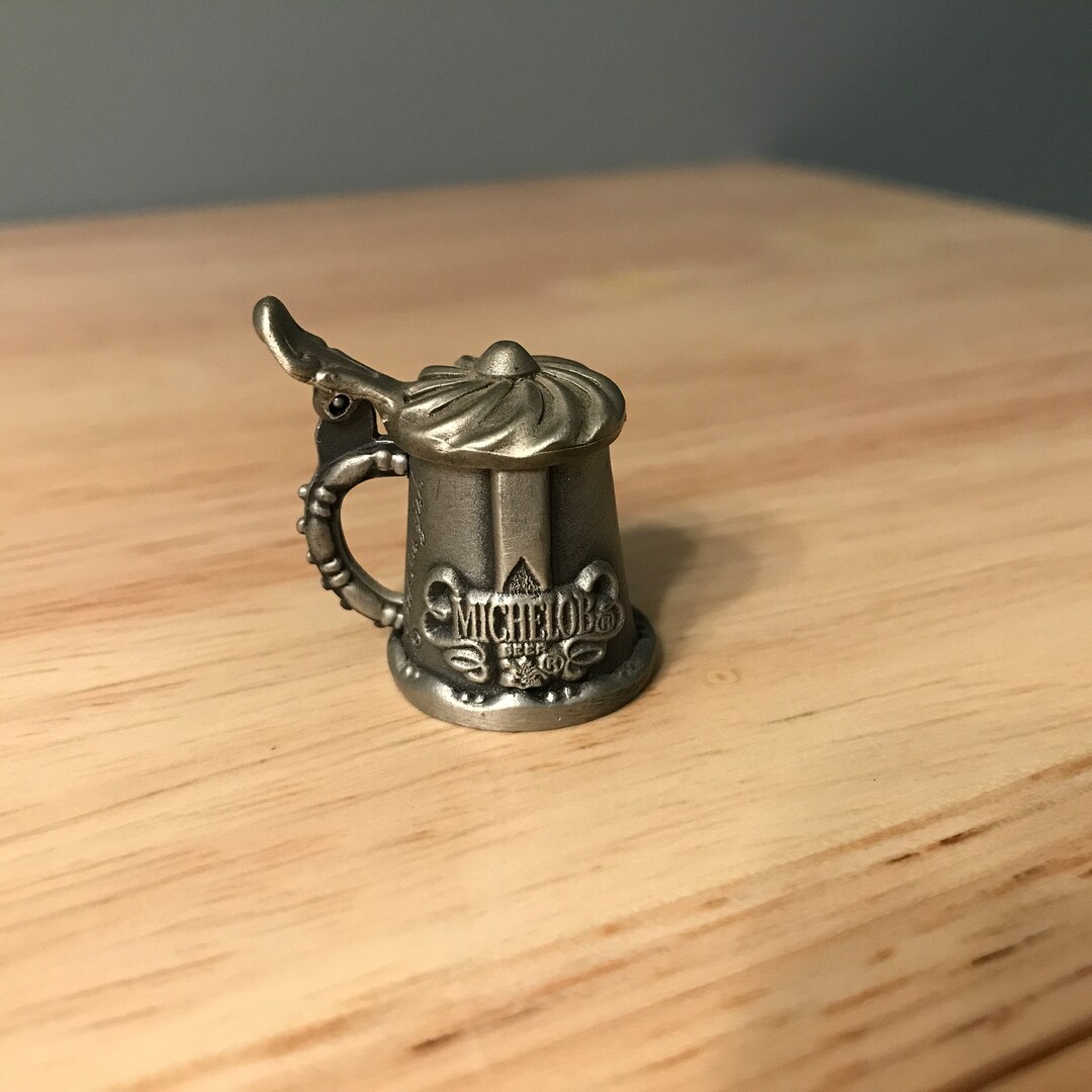 Vintage Michelob Pewter Beer Stein Thimble, Decorative Display Thimble ...