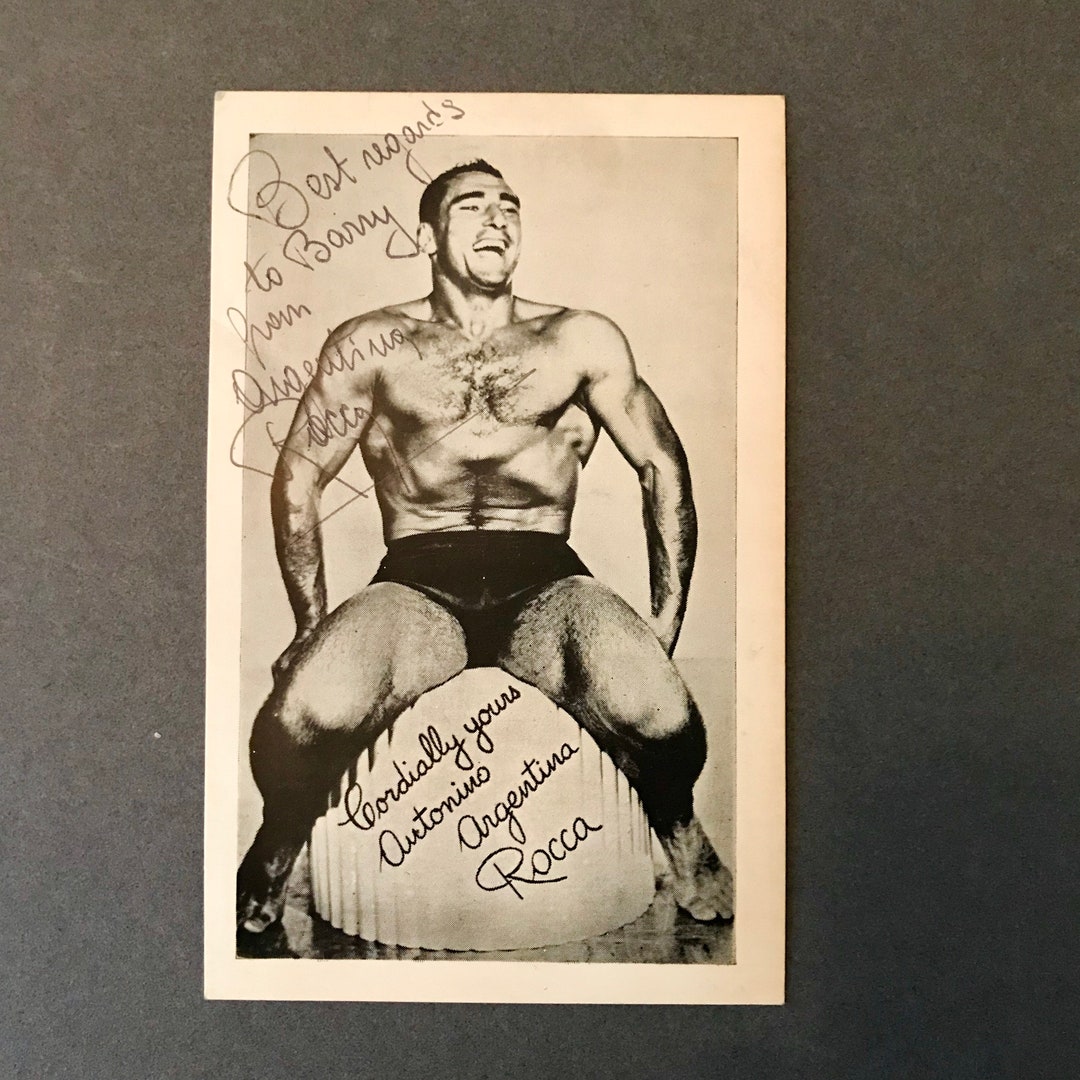 Antonino Argentina Rocca Vintage 1940s Autographed Card Italian ...