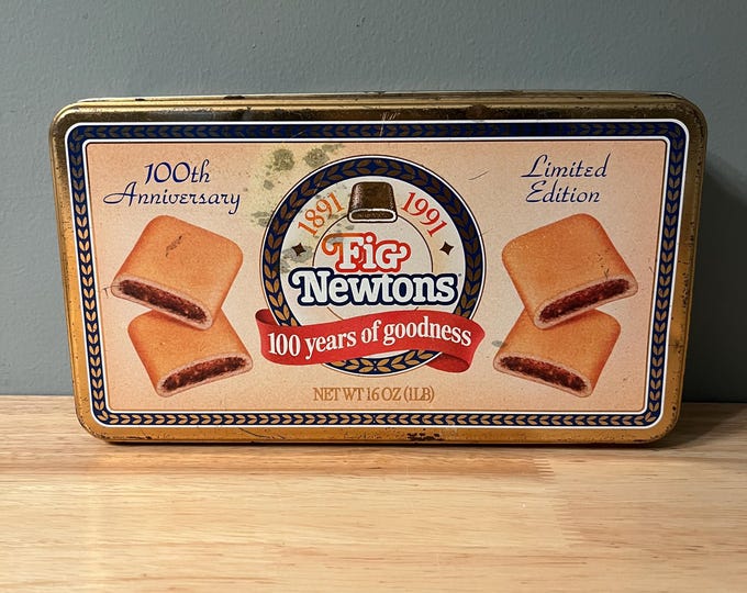 Vintage 100th Anniversary Fig Newton Tin, 1891-1991, Limited Edition ...