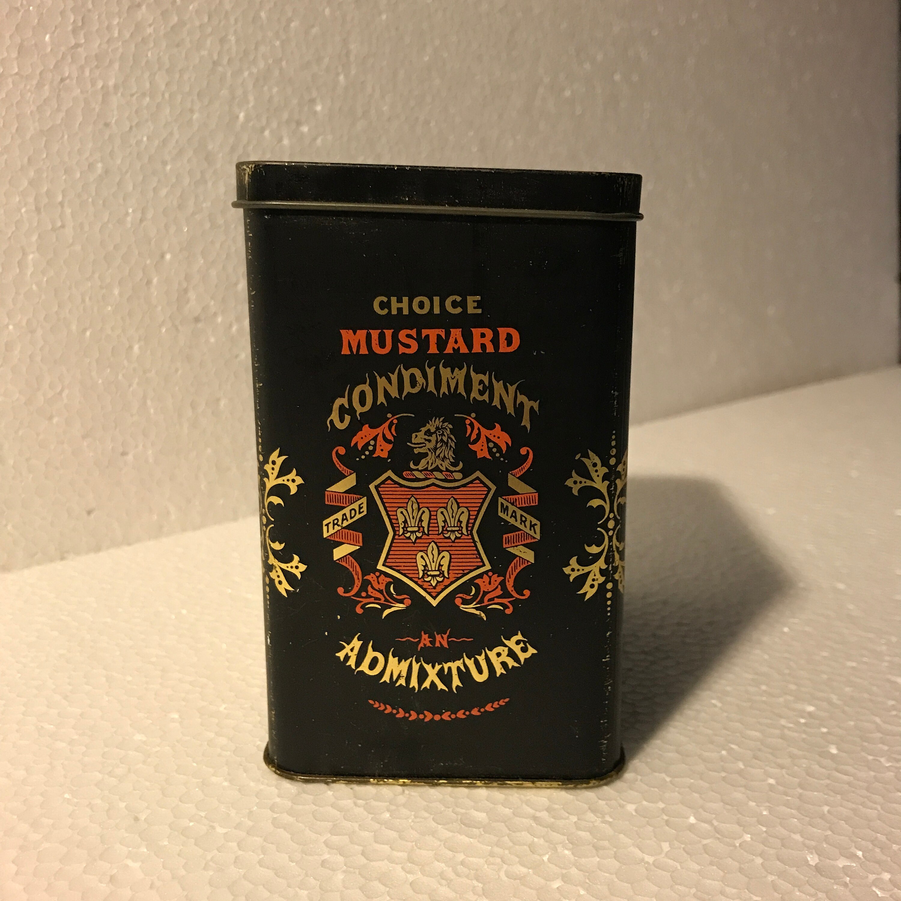 Vintage Barringer & Brown's Mustard Tin, Rock Valley Mills Mansfield ...