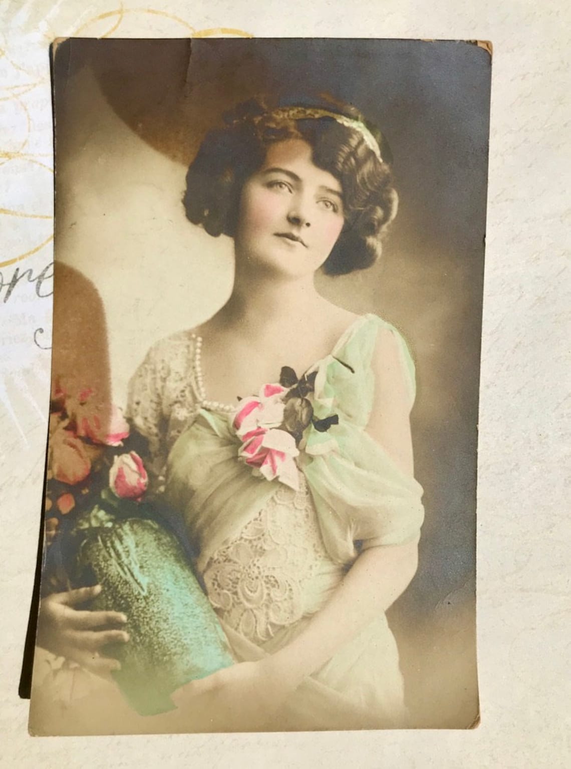 Vintage Postcard Early 1900s Models Hand Tinted Postcards | Etsy