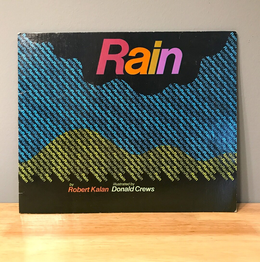 Rain Illustrated Children's Book, Robert Kalan, Donald Crews, Retro ...