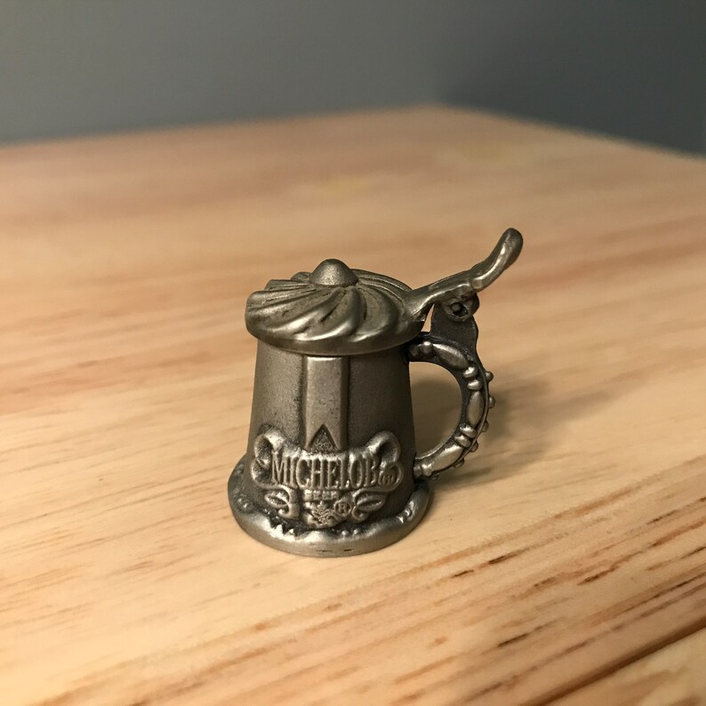 Vintage Michelob Pewter Beer Stein Thimble, Decorative Display Thimble ...