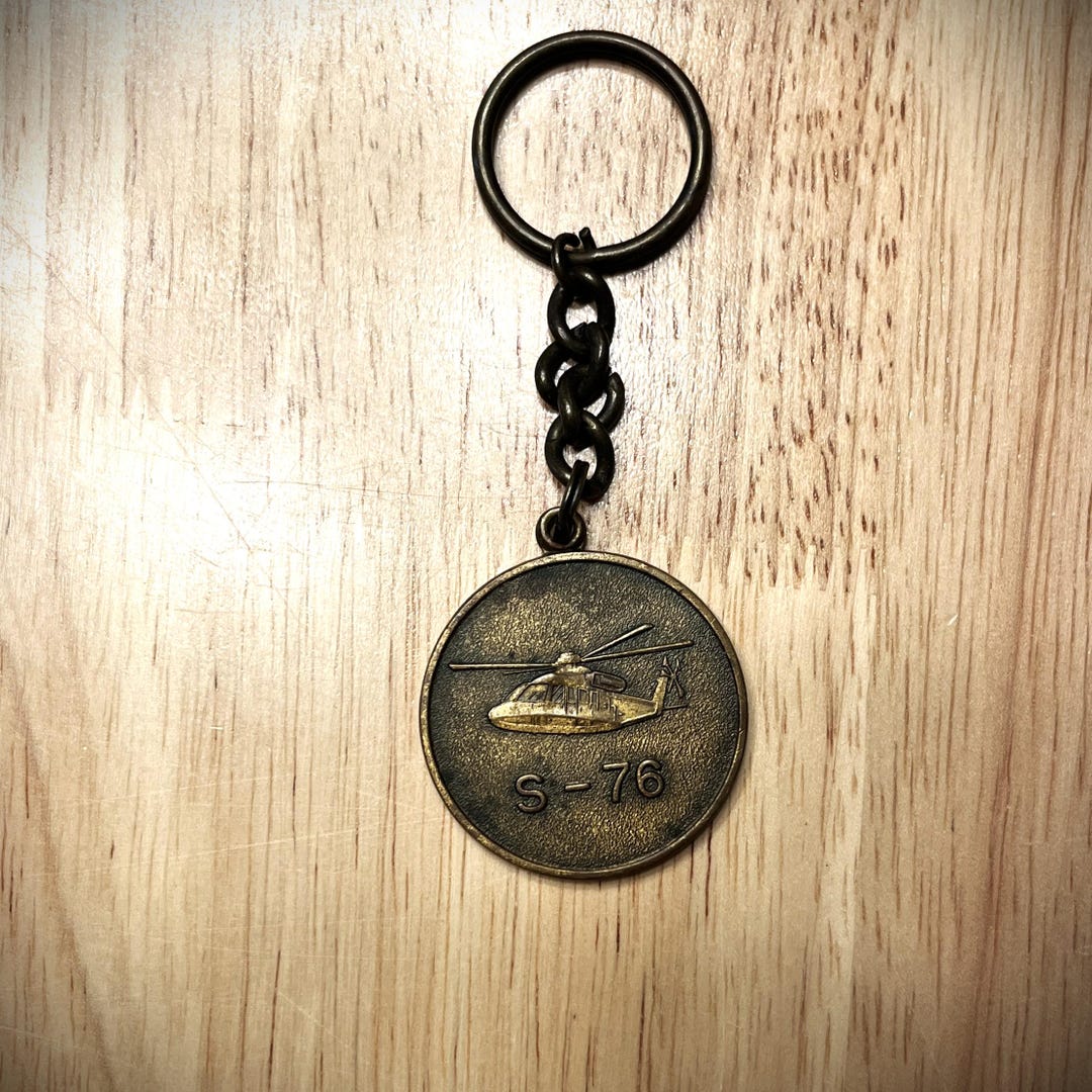 United Technologies Sikorsky Aircraft Helicopter S-76 Keychain Ring ...
