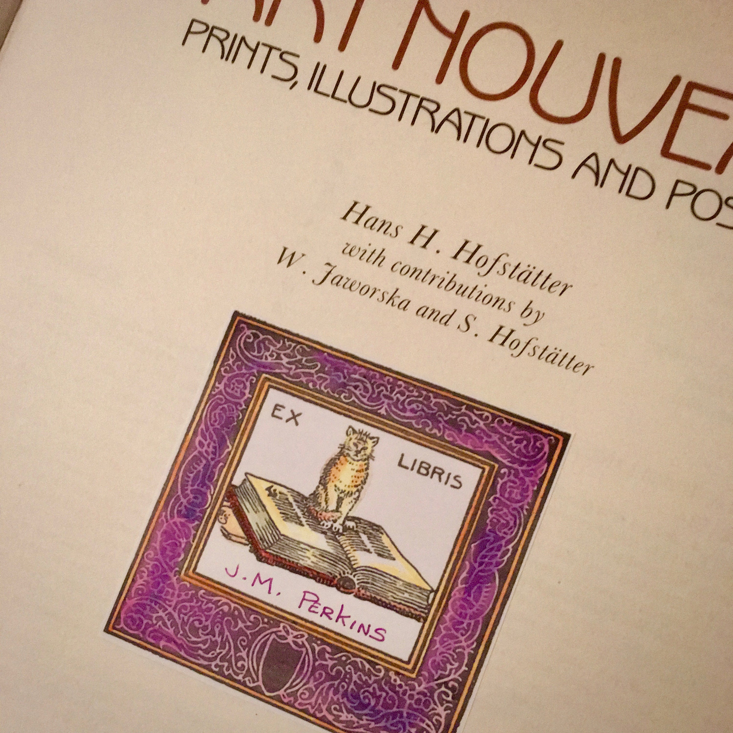 Printable Vintage Book Plates 4 Designs Cat Owl Flowers and - Etsy