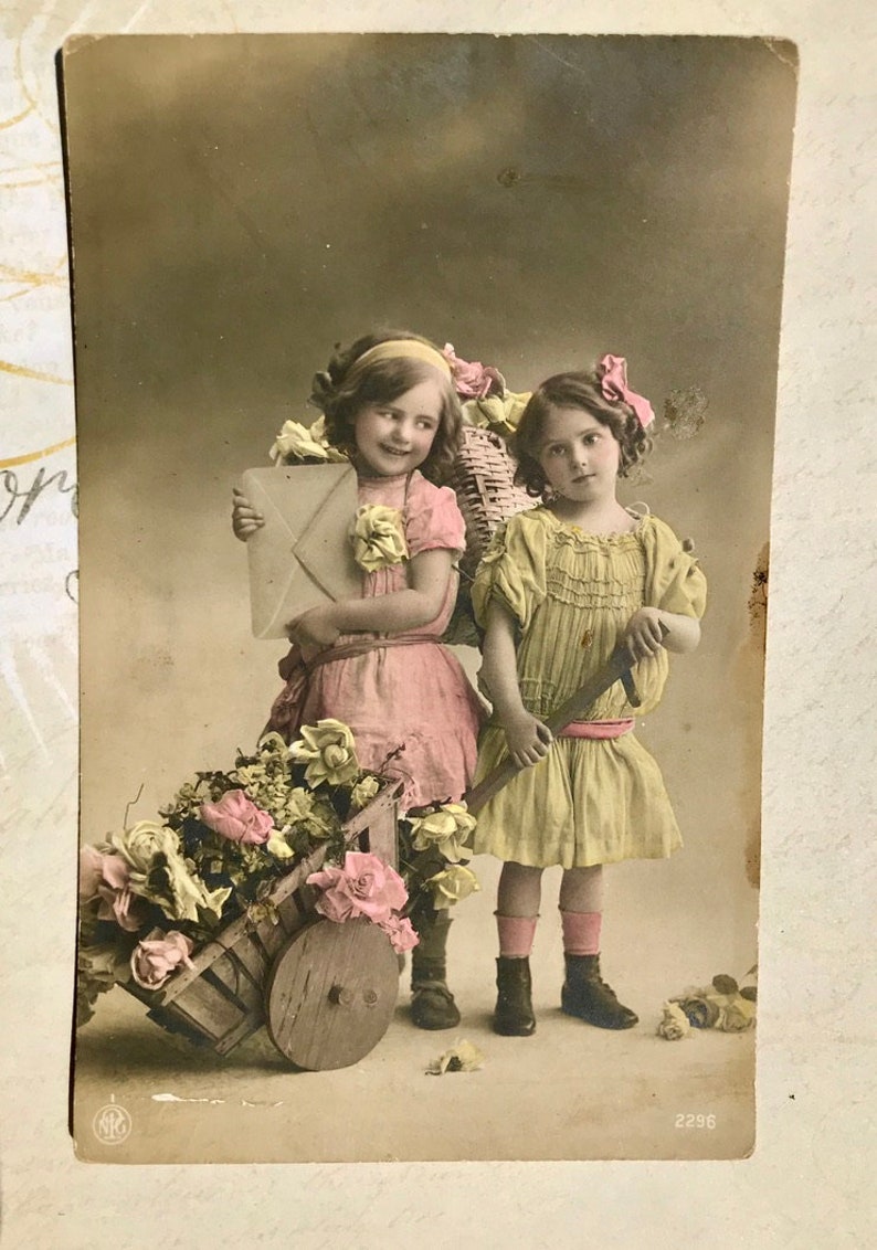 Vintage Postcard, Early 1900s Models, Hand Tinted Postcards, Real Photo ...