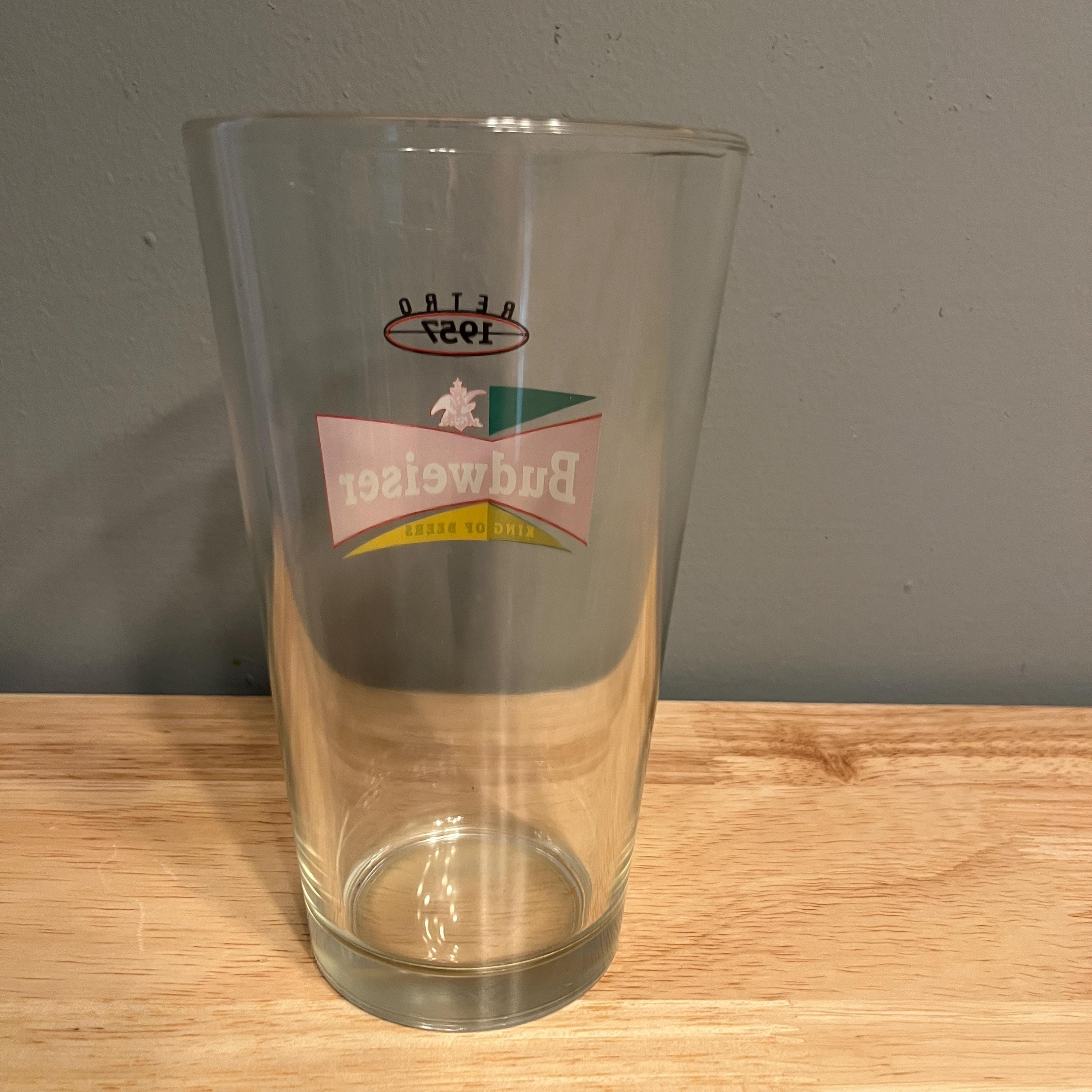 Budweiser King of Beers Retro 1957 Tumbler Pint Glass, Anheuser Busch ...