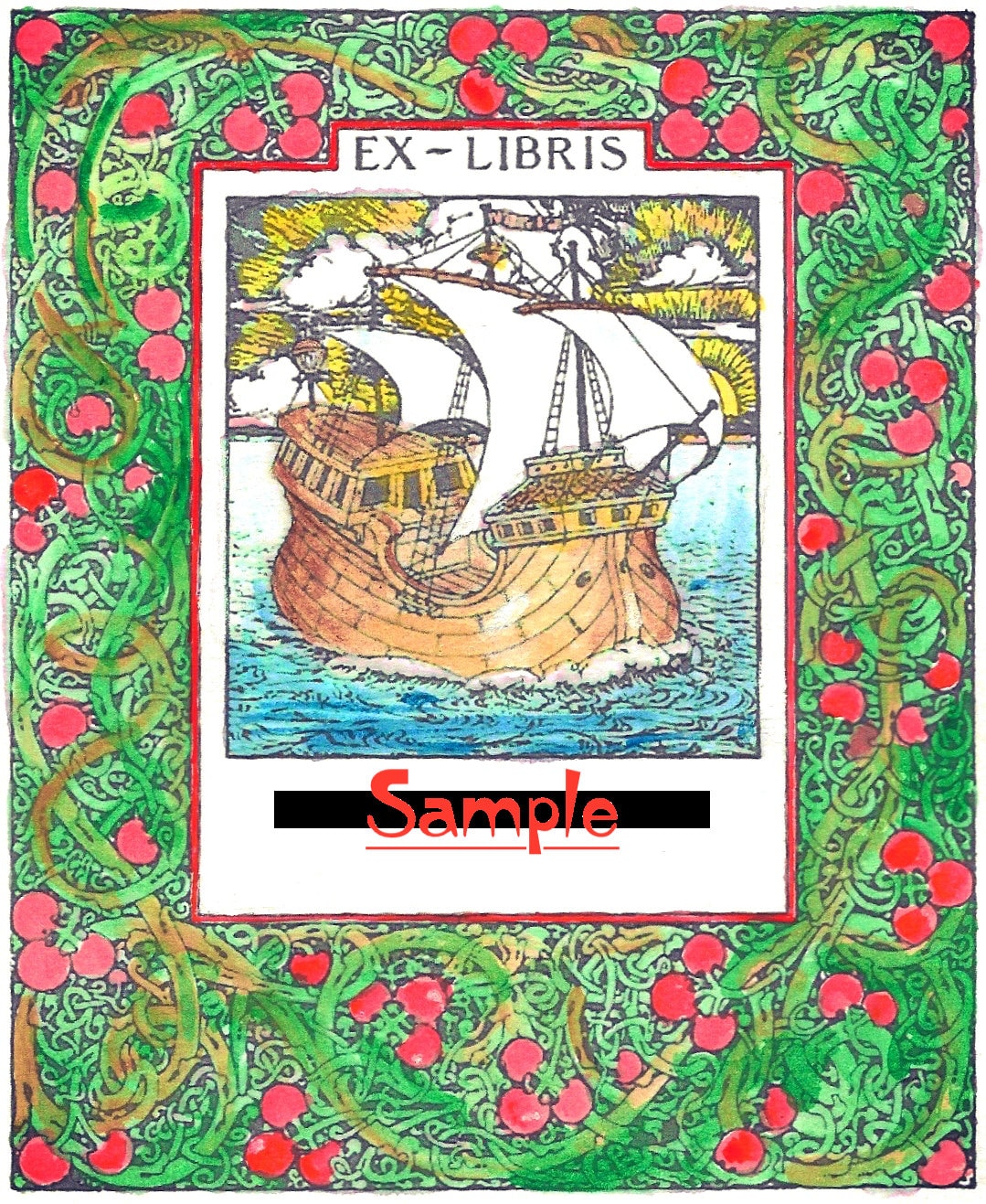 Printable Vintage Book Plates 4 Designs Cat Owl Flowers and - Etsy