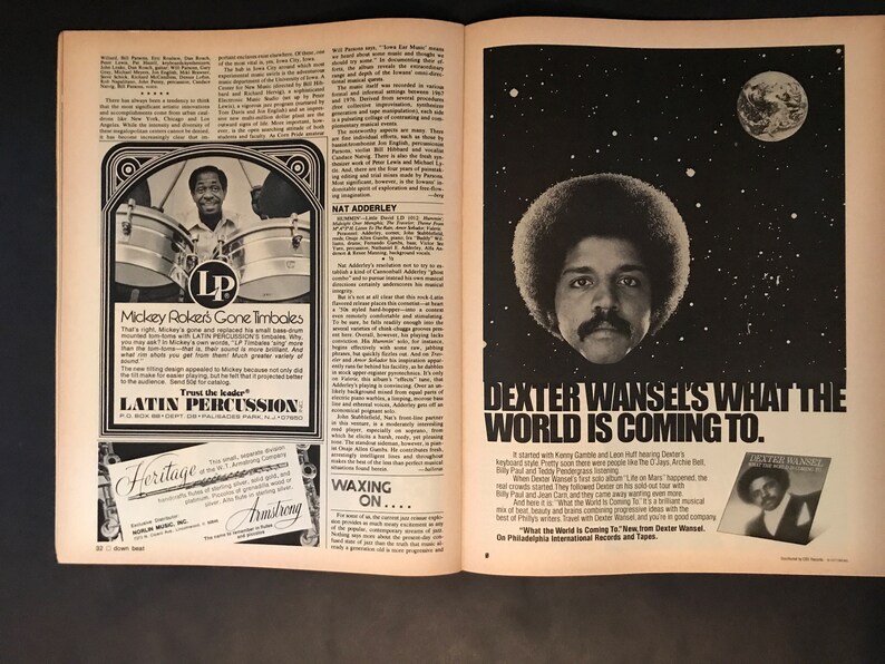 Vintage Down Beat Magazine, April 21 1977, Santana, Mongo Santamaria ...