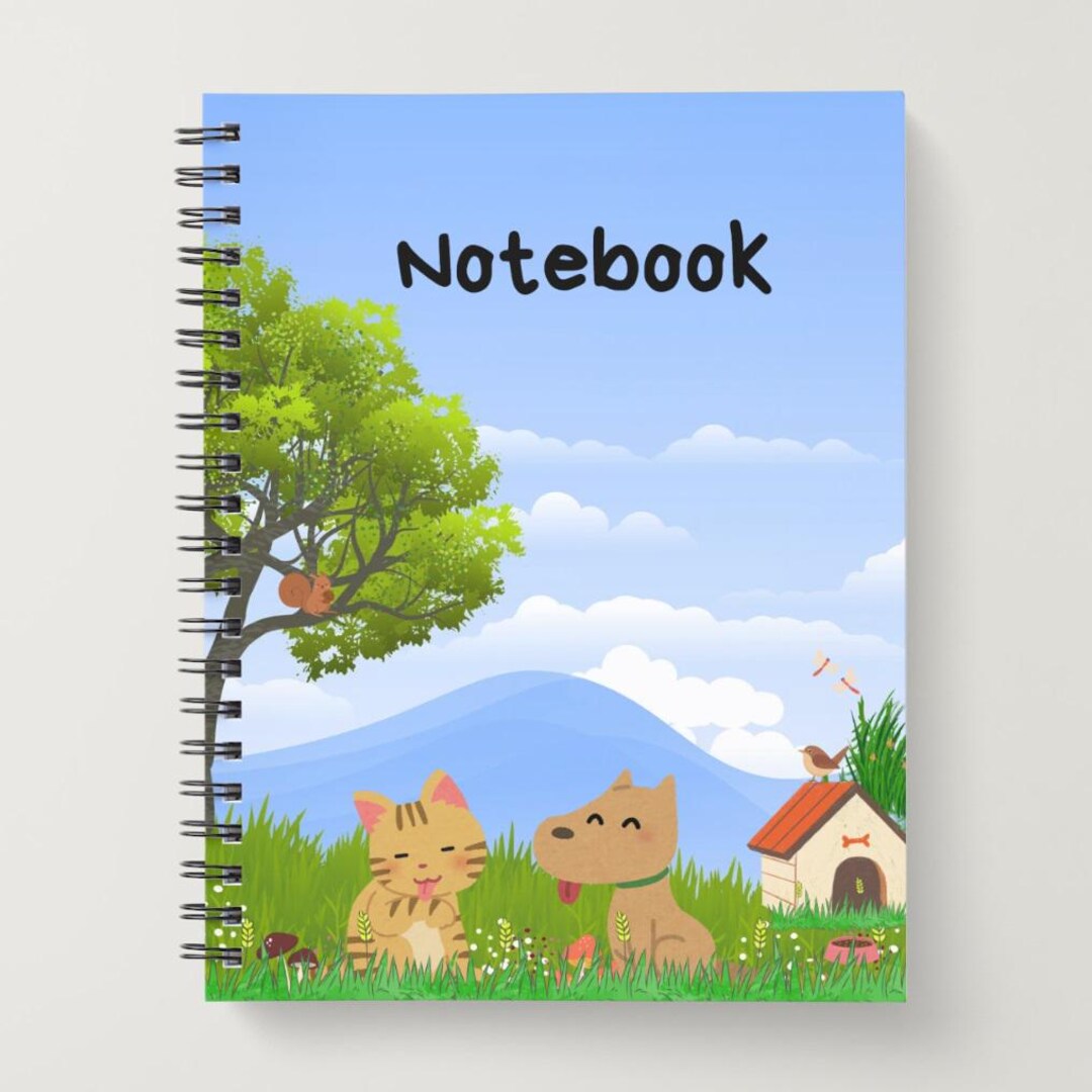 Kids Printable Notebook Cover | DIGITAL FILE | Animal Journal Book ...