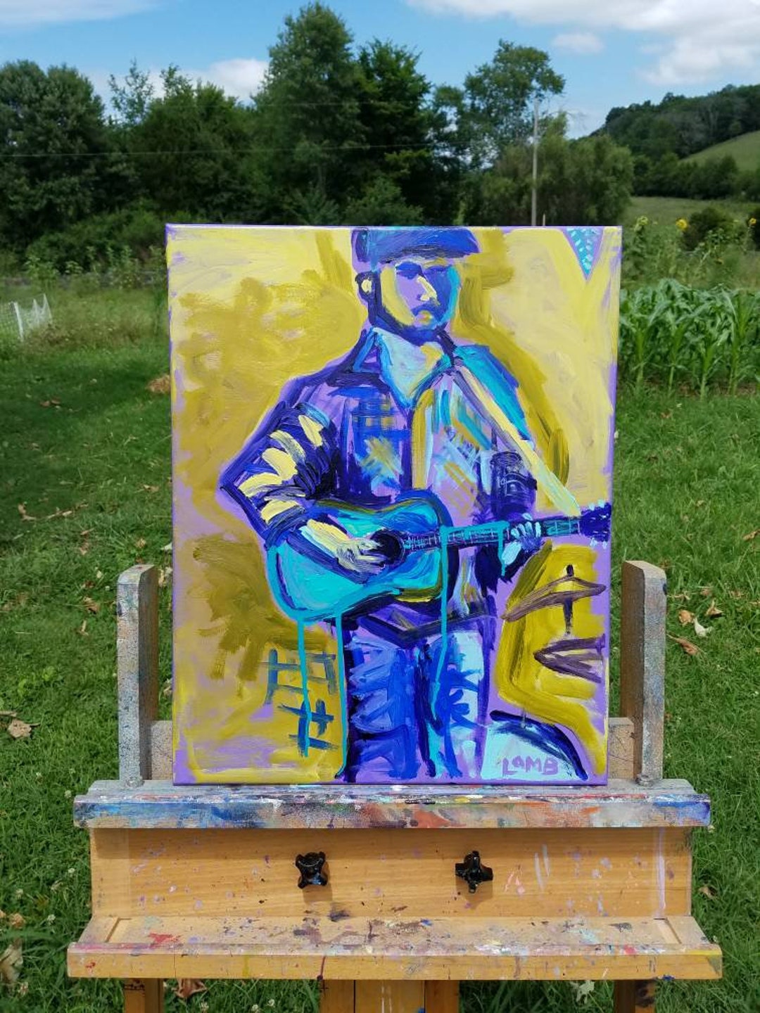 Justin Ringle at the Willow Tree Original Acrylic Painting - Etsy.de