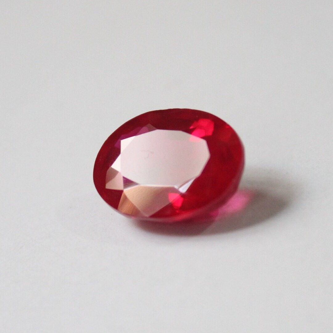 Blood Red Ruby Oval Shape Faceted, Gemstone 1 Piece Loose, Natural Ruby ...