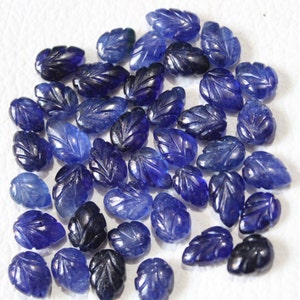 Blue Sapphire blue Sapphire Leaf Carving Gemstonebeautiful - Etsy