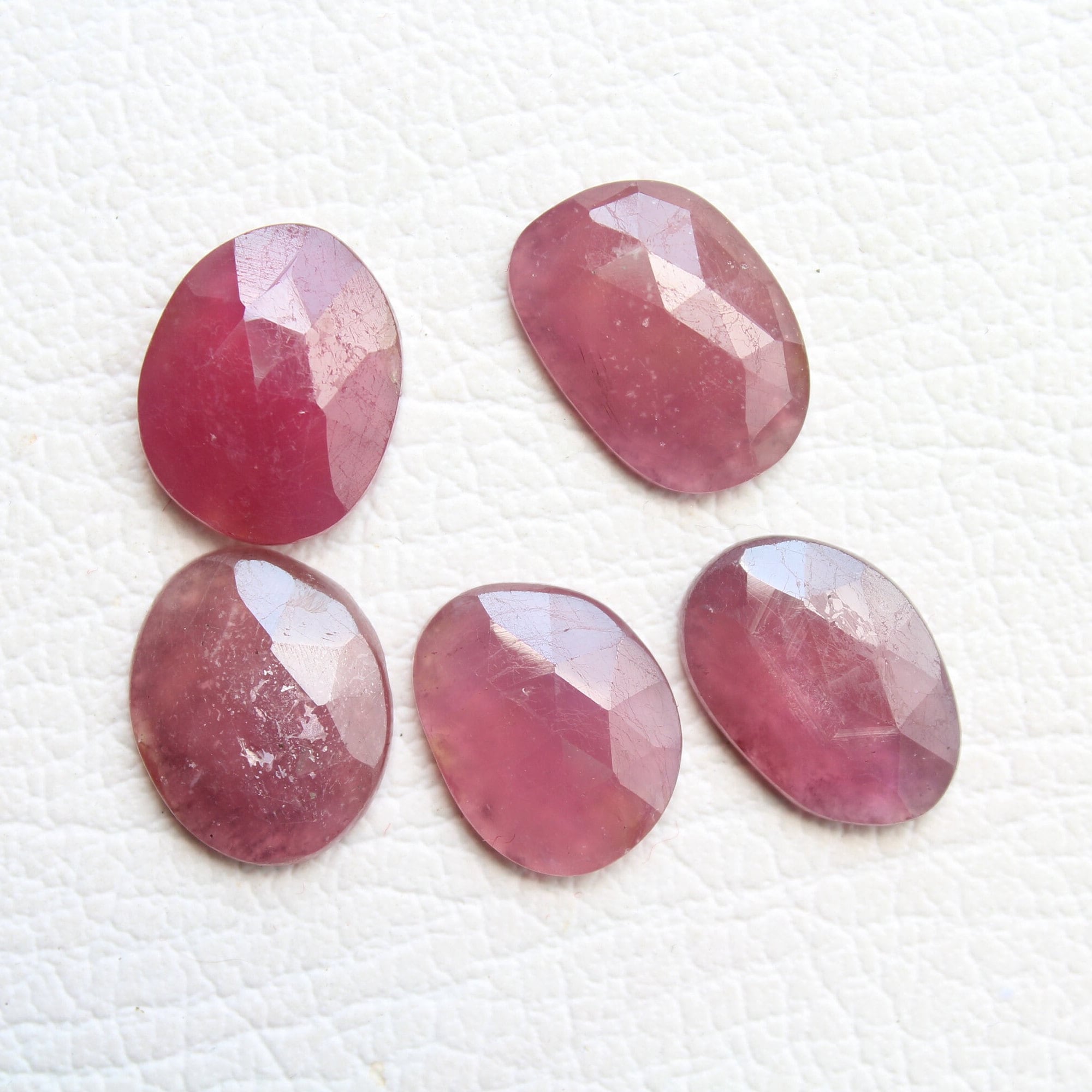 Ruby Rose Cut Gemston Slicee, Natural Ruby Rose Cut Faceted Gemstone, 5 ...