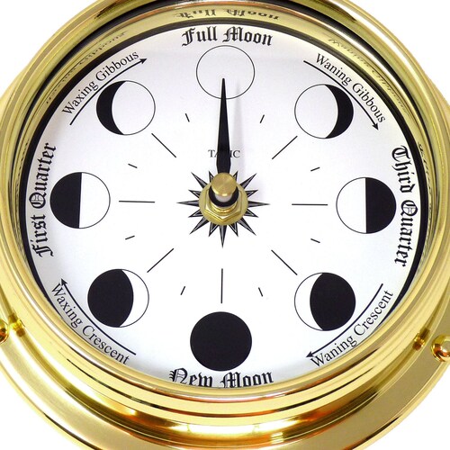 Handmade Solid Brass Moon Phase Clock - Etsy