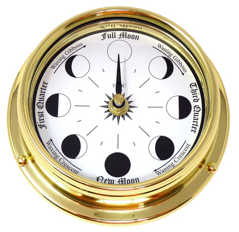 Handmade Solid Brass Moon Phase Clock - Etsy
