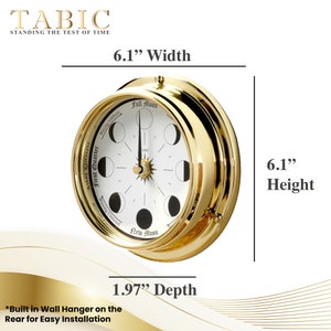 Handmade Solid Brass Moon Phase Clock - Etsy