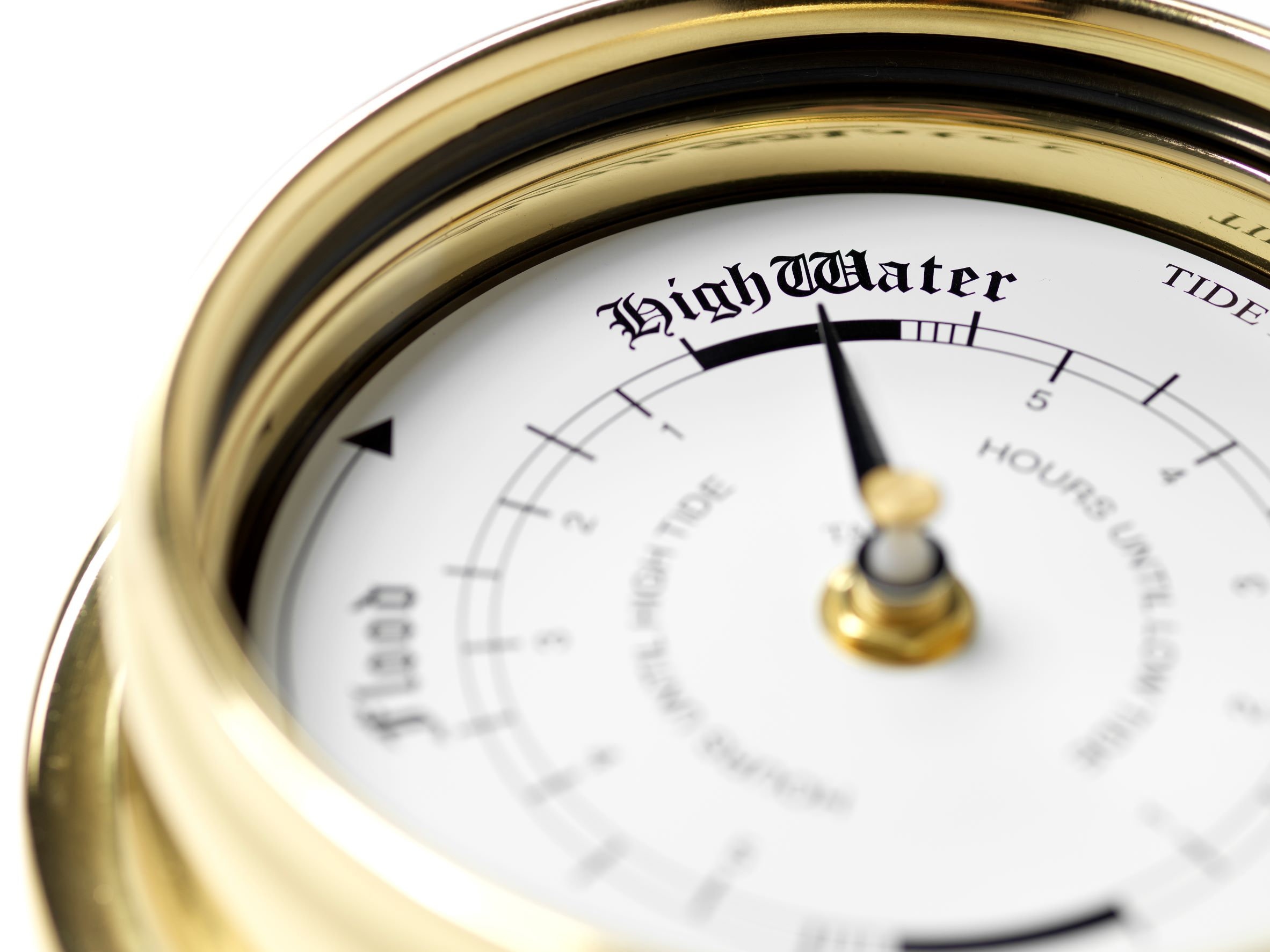 Tabic Tide Clock, Traditional Brass Tideclock, Heavy Lacquered Brass 1 ...