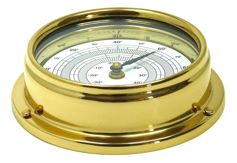 Tabic Classic Brass Thermometer, Heavy Lacquered Brass (1/2kg ...