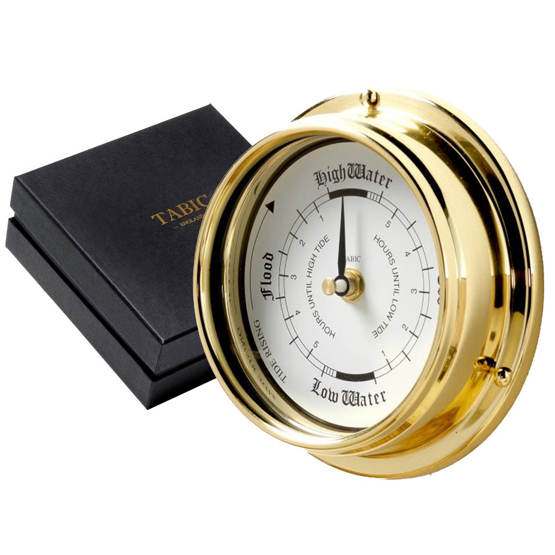 Tabic Tide Clock, Traditional Brass Tideclock, Heavy Lacquered Brass (1 ...