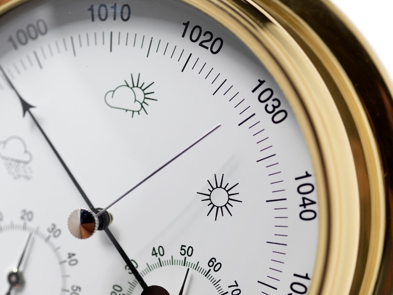 Tabic Solid Brass Barometer With Built in Hygrometer and | Etsy