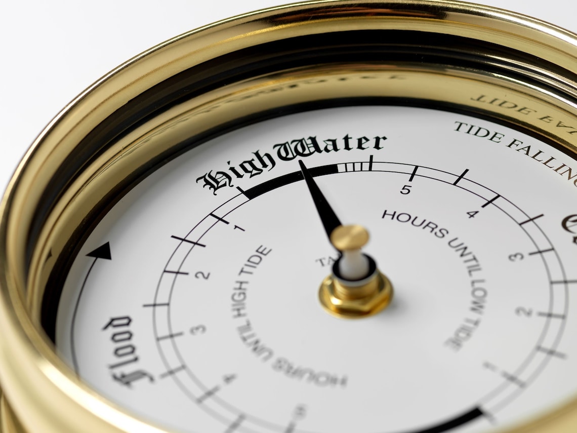 Tabic Tide Clock Traditional Brass Tideclock Heavy Lacquered | Etsy