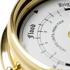 Tabic Tide Clock, Traditional Brass Tideclock, Heavy Lacquered Brass (1 ...