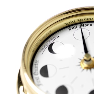 Handmade Solid Brass Moon Phase Clock - Etsy