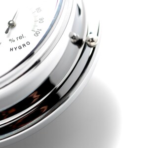 Tabic Chrome Barometer With Built in Hygrometer and Thermometer, Heavy ...