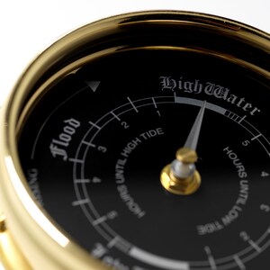 Handmade Prestige Tide Clock in Solid Brass With a Jet Black Dial ...