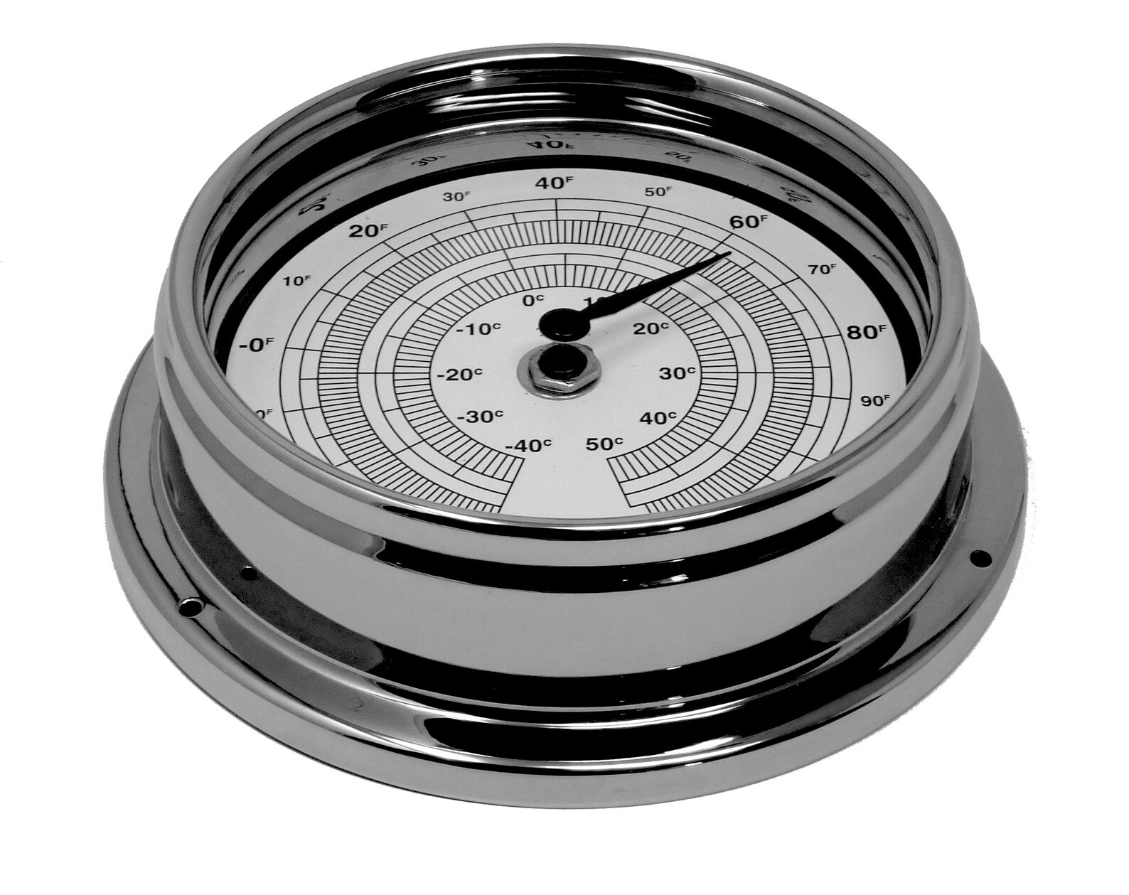 Tabic Thermometer, Chrome Plated Brass Thermometer, Heavy Brass and ...