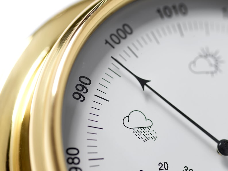 Tabic Solid Brass Barometer With Built in Hygrometer and | Etsy