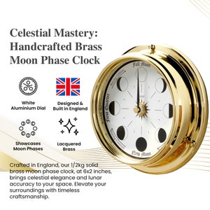 Handmade Solid Brass Moon Phase Clock - Etsy