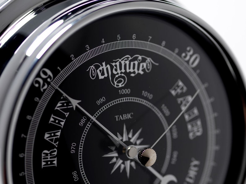 Tabic Prestige Traditional Barometer in Chrome With a Jet - Etsy