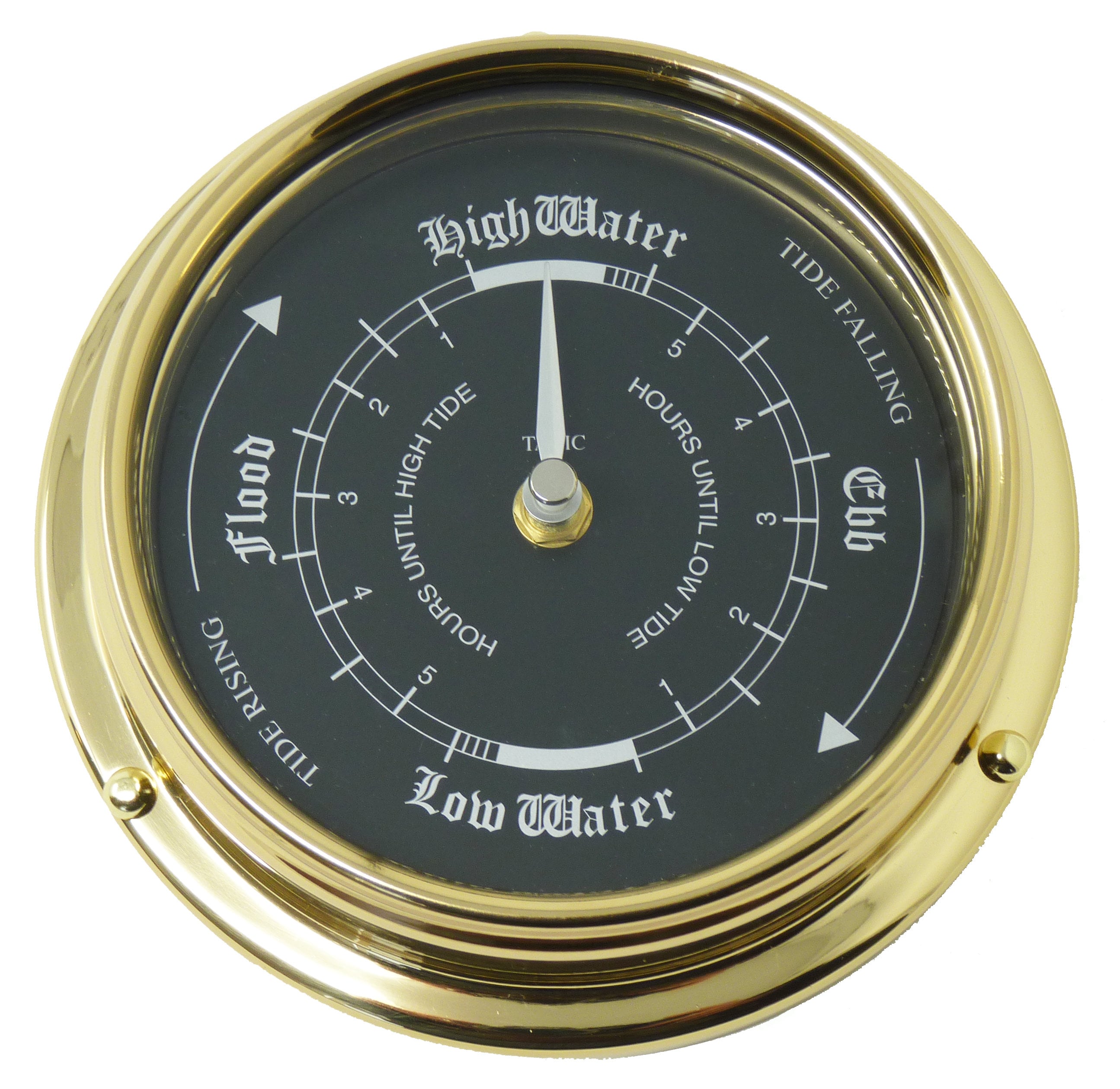 Tabic Prestige Tide Clock in Brass With a Jet Black Dial - Etsy