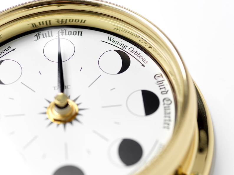 Handmade Solid Brass Moon Phase Clock - Etsy