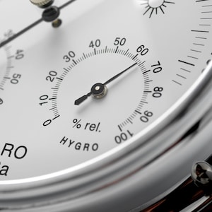 Tabic Chrome Barometer With Built in Hygrometer and Thermometer, Heavy ...