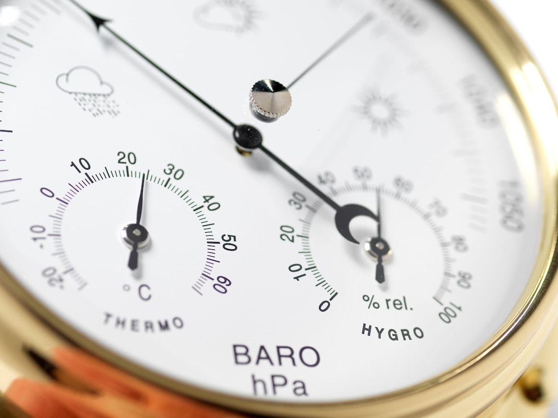 Tabic Solid Brass Barometer With Built in Hygrometer and | Etsy