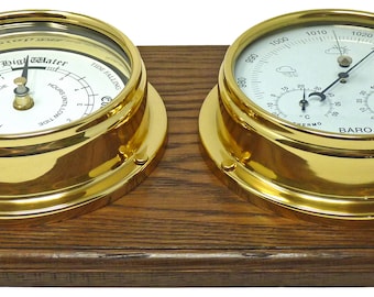 Tabic Solid Brass Barometer With Built in Hygrometer and | Etsy