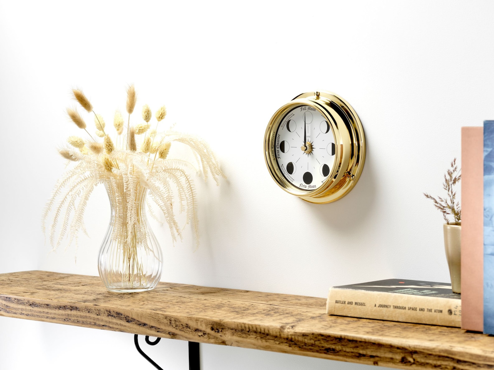 Handmade Solid Brass Moon Phase Clock - Etsy