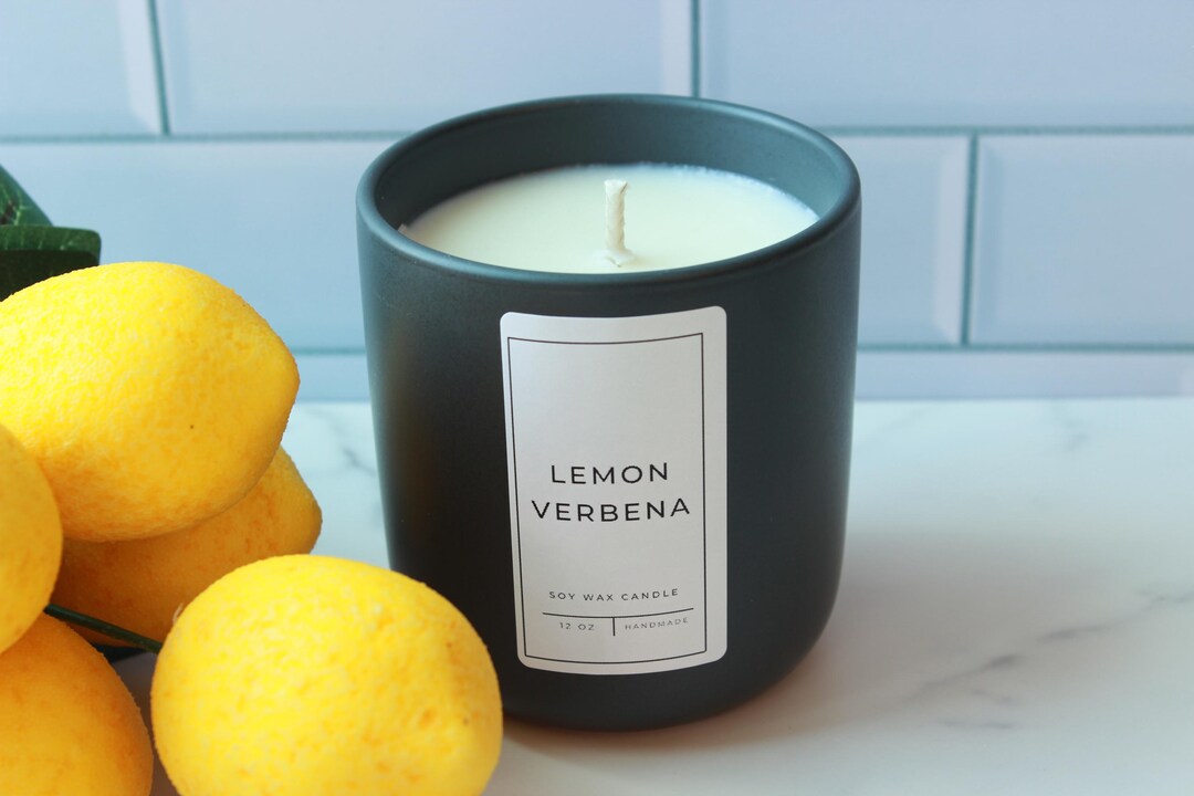 Lemon Verbena Soy Candle - Etsy