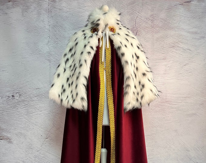 Royal Cape - Medieval Bridal Robe - Fur Cloak - Ermine Fur - Royal Robe - Etsy